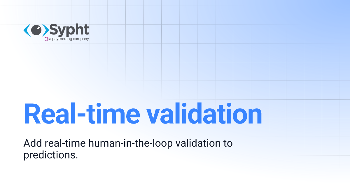 Real-time validation | Sypht