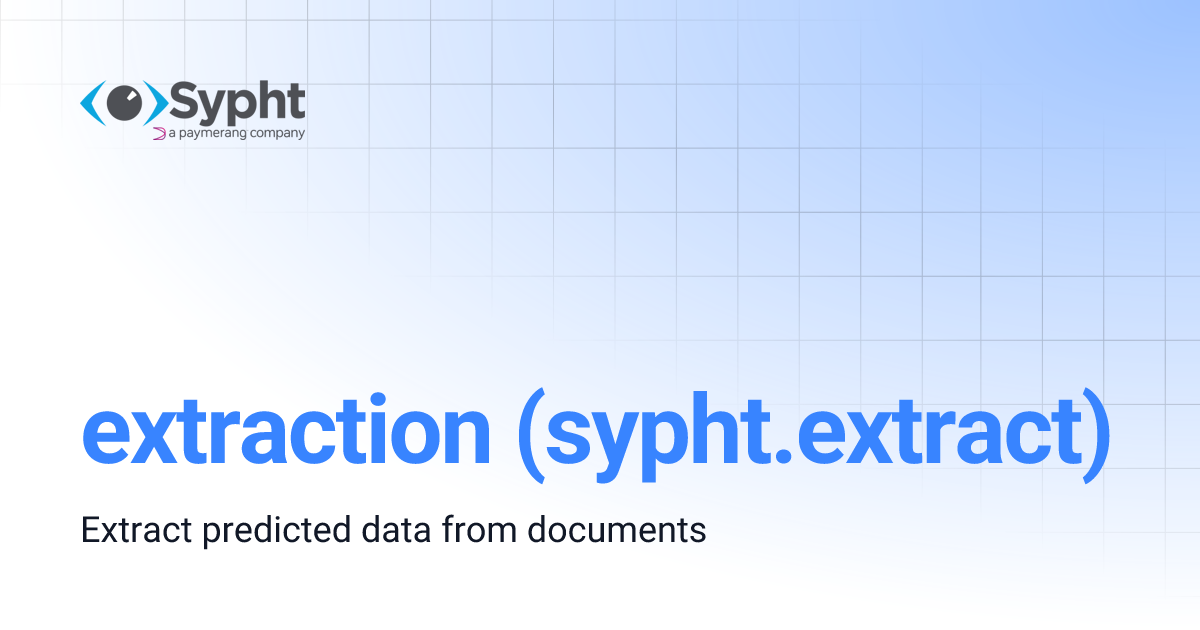 extraction (sypht.extract) | Sypht